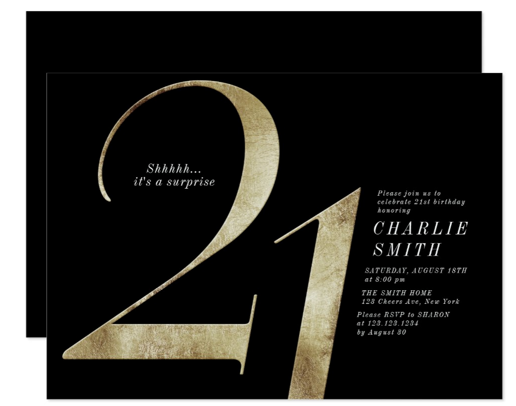 Top 5 21st Invitation Ideas - Style Events